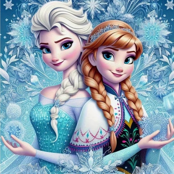 Other | Frozen Themed Poster With Elsa And Anna | Poshmark